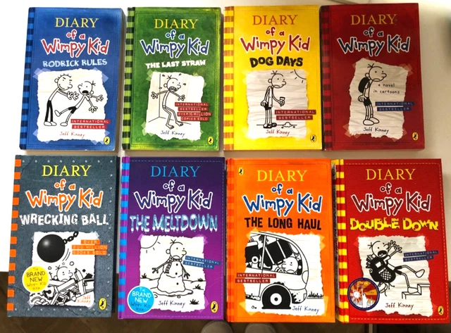 8 DIARY OF a Wimpy Kid Jeff Kinney Book Set Collection Bundle Hardback ...