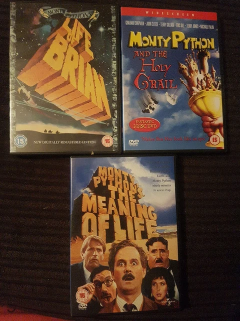 MONTY PYTHON LIFE Of Brian/Holy Grail/Meaning Of Life Dvds £6.00 ...