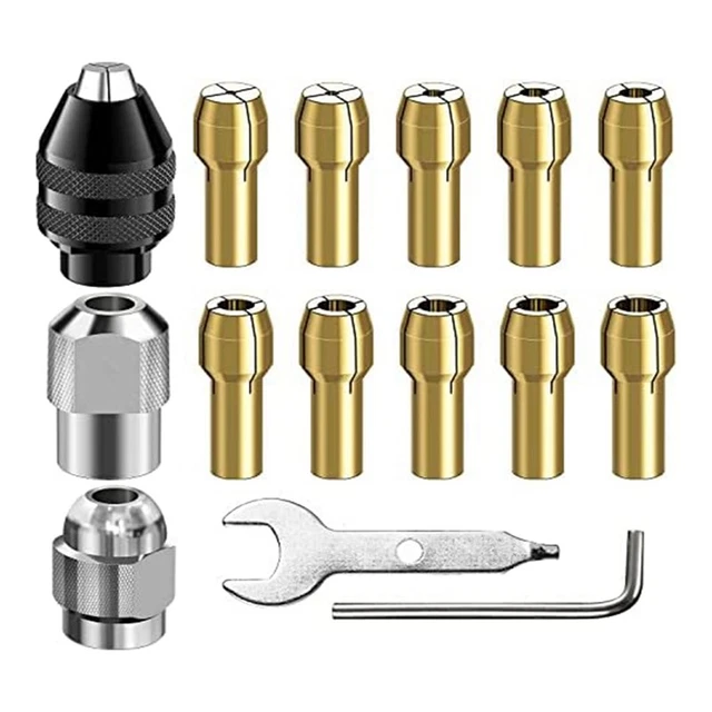 DRILL CHUCK CLAMPING Set, 28-Piece Clamping Pliers Set (1/32-1/8), 1167 ...