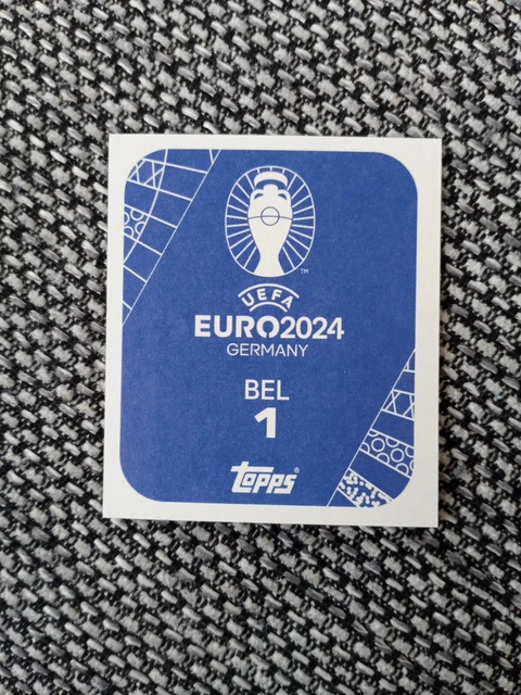 TOPPS UEFA EURO 2024 Sticker Swiss BEL 1 Belgium Logo Parallel EUR 1,00 ...