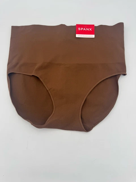 SPANX ECOCARE SEAMLESS Shaping Brief Chestnut Brown Size Large NWT £18. ...
