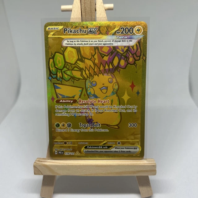 PIKACHU EX 179/131 Sv: Prismatic Evolutions Gold Hyper Rare £89.99 ...
