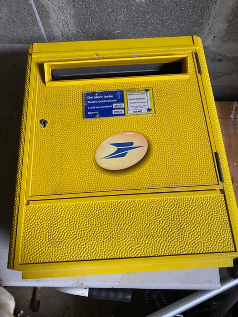 BOITE AU LETTRE officielle la poste boîte jaune relevage courrier EUR ...