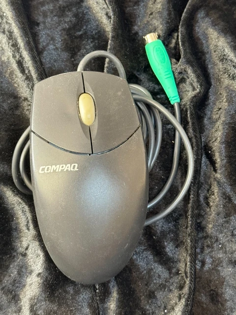 VINTAGE COMPAQ BLACK PS/2 Mouse W/ Scroll £7.58 - PicClick UK