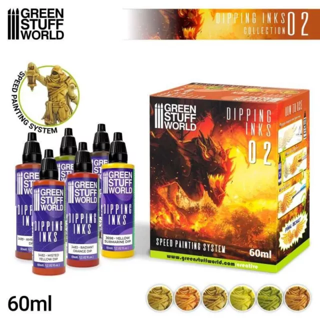 SET DE PEINTURE - Collection Dipping 02 - Aérographe pinceau warhammer ...