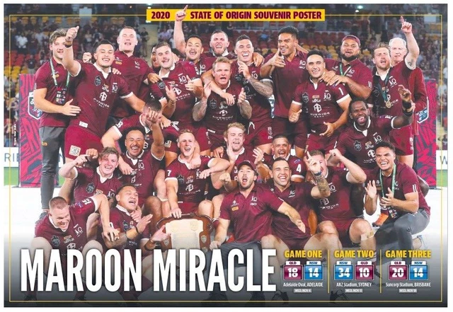 STATE OF ORIGIN,QLD maroons team poster, Nrl rugby, CHEAPEST, GREAT ...