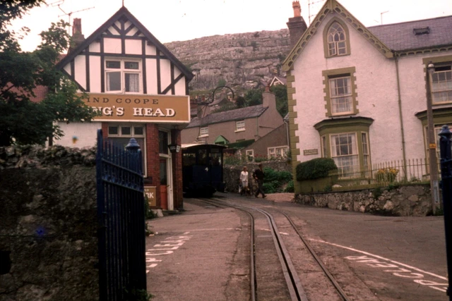 35MM SLIDE ORG&C/RGT 1960/70`s GREAT ORME RAILWAY TRAM NO.4 KINGS HEAD ...
