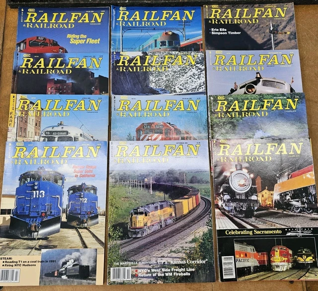VINTAGE RAILFAN & RAILROAD Magazines LOT Trains Locomotives 1991 £20.73 ...