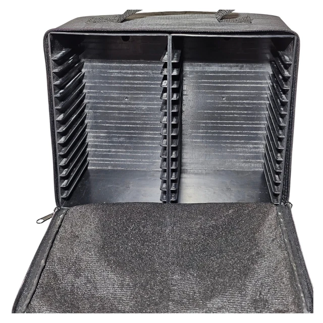 TEAC CD HARD Carry Case 26 Disc Capacity Vintage Retro Black Storage ...