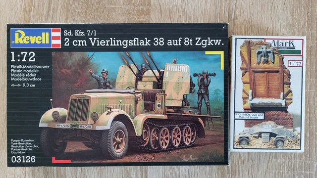REVELL SDKFZ 7/1. Mark Miniature Diorama. Heller Luftwaffe. Maßstab 1/ ...