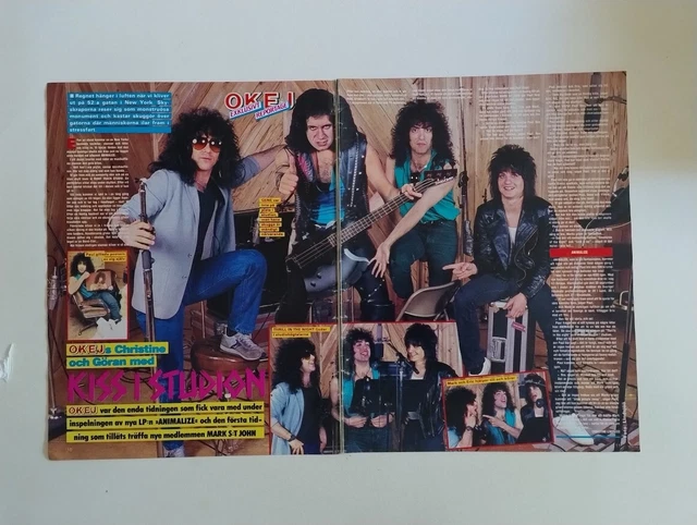 KISS MARK ST John Eric Carr Paul Gene Simmons Bon Jovi clippings Sweden ...