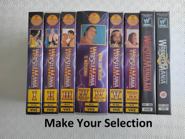 WWF WWE WRESTLEMANIA VHS Vintage - Make Your Selection £10.00 - PicClick UK