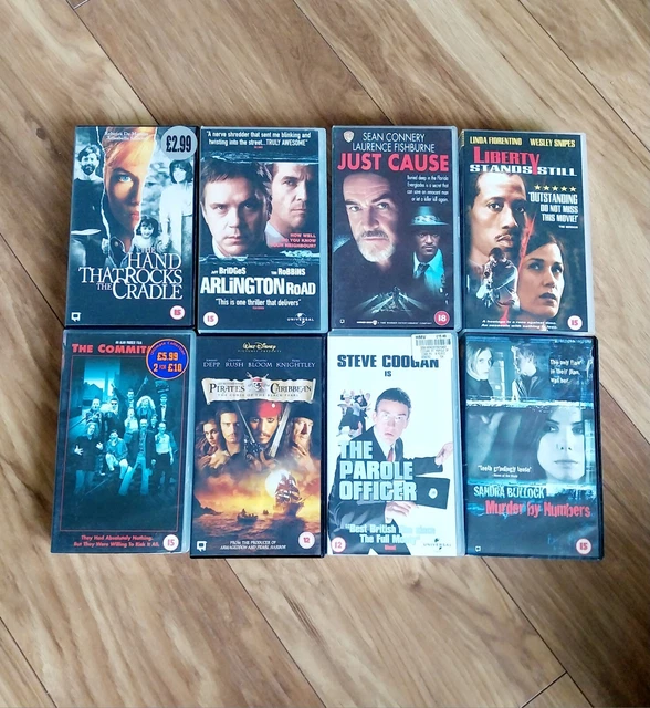 90'S VHS CASSETTE Tape Bundle | Johnny Depp | Sean Connery | Wesley ...