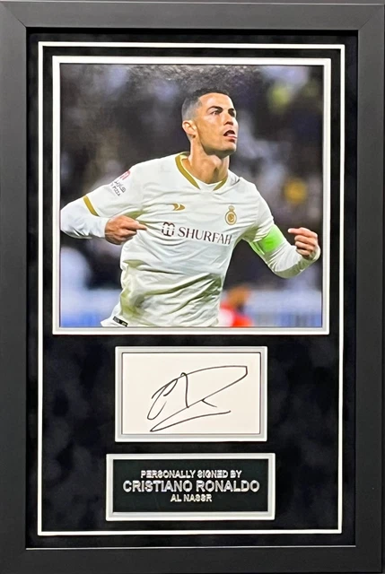 CRISTIANO RONALDO SIGNED & Framed Photo Mount Display Al Nassr FC AFTAL ...