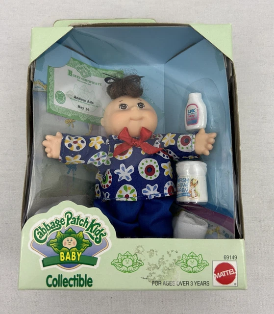 MUÑECA COLECCIONABLE CABBAGE Patch Kids 4"" bebé niña Andrea Ada 1995 ...