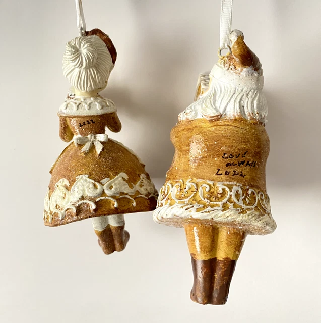 VALERIE PARR HILL Gingerbread Lace Santa & Mrs Claus Christmas Tree ...