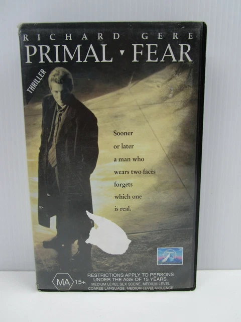 PRIMAL FEAR, RICHARD Gere, VHS Tape, Vintage Video, Movie, MA15+ $18.95 ...