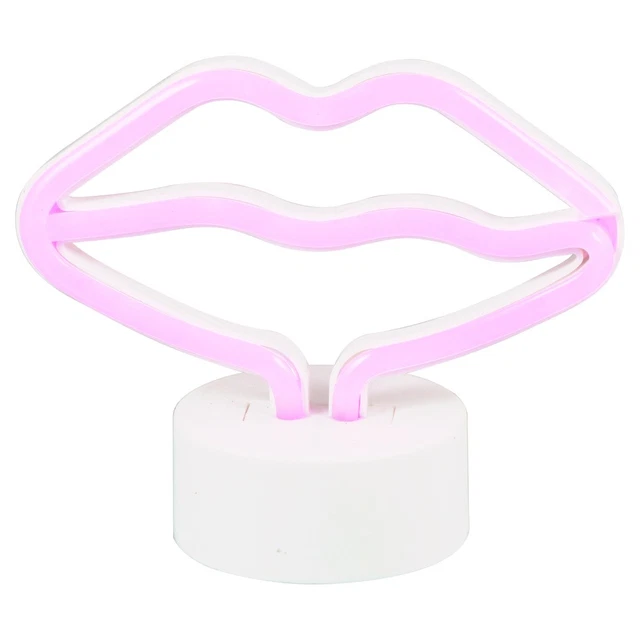 ACRYLIC RED LIP Shape Night Lamp LED Neon Signs Light Desktop Light ...