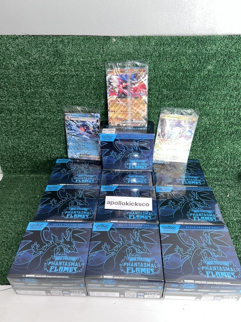 X10 POKÉMON TCG Mega Evolution Phantasmal Flames Elite Trainer Box ETB ...