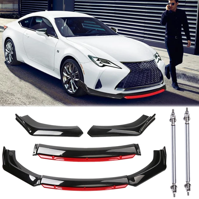 FRONT BUMPER LIP Spoiler Splitter +Strut Rods For LEXUS IS250 IS350 ...