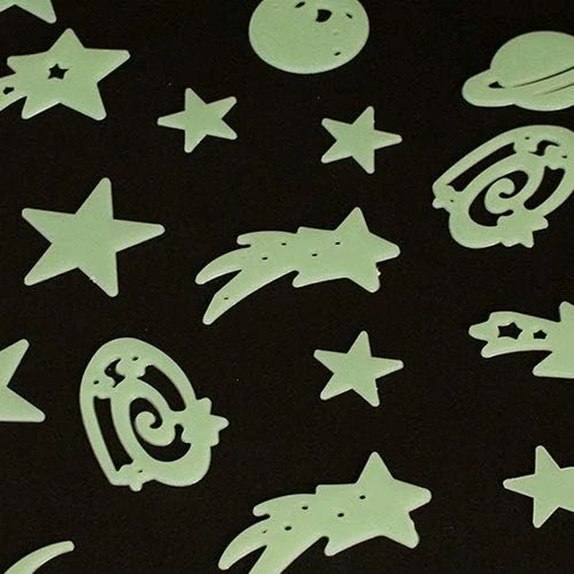 GLOW IN THE Dark Star Stickers 24Pcs Party Pack Starry Night Glow in ...