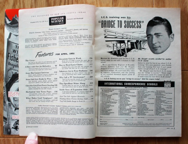 POPULAR SCIENCE MAGAZINE April, 1951; "I Flew With Our Jet Defenders ...