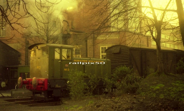 ORIGINAL RAILWAY TRAIN NEGATIVE. Ruston industrial loco. Rowntrees ...