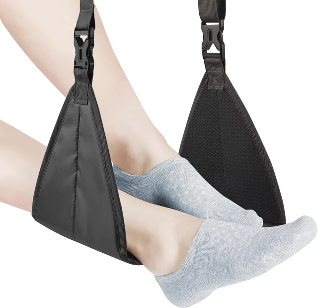 NEW UPGRADE AIRPLANE Footrest with No Feet Clashing, Portable Base ...