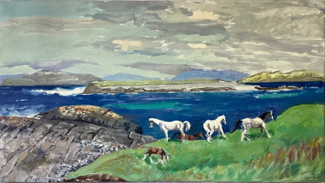 IMPRESSIONIST KARL ADSER Coastal Landscape Connemara National Park ...