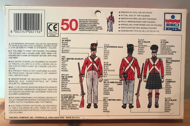 VINTAGE ERTL ESCI Napoleonic Wars British Infantry Cavalry Scots Greys ...