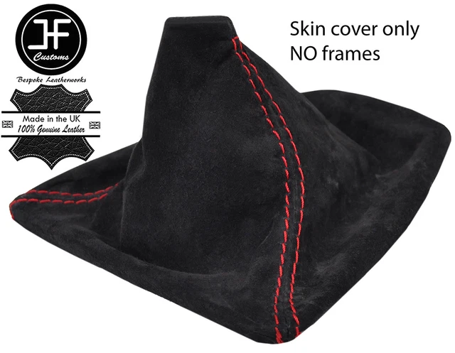 ROUGE BRODERIE VÉRITABLE Daim Vitesse Manuelle Soufflet Pour BMW E90 ...