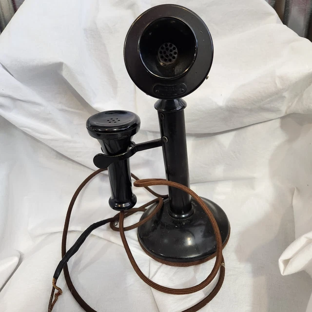 ANTIQUE WESTERN ELECTRIC Stick Telephone PAT. 1904 1915 Mouth Piece ...