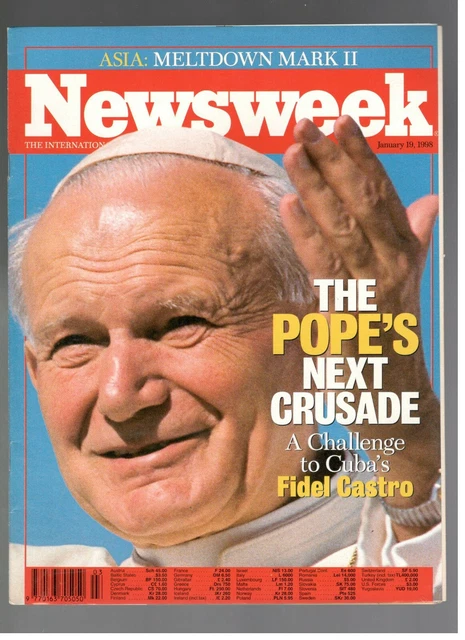 NEWSWEEK MAGAZINE JANVIER 19, 1998 Special Report Pape Wojtyla Cuba ...