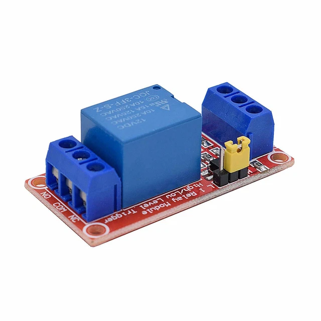 10X 12V RELAY Module 1-Channel with Optocoupler Isolation High/Low ...