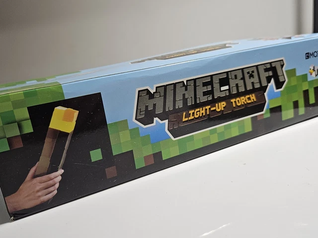 MINECRAFT LIGHT UP wall torch #D £18.99 - PicClick UK