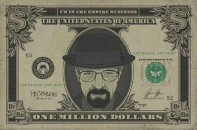 AFFICHE POSTER PLASTIFIÉ BREAKING BAD DOLLAR EUR 8,99 - PicClick FR