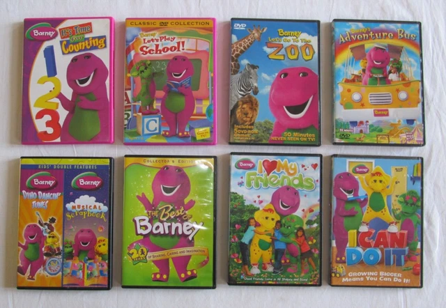 BARNEY & FRIENDS DVD Lot of 8 Kids Classic Educational TV Purple ...