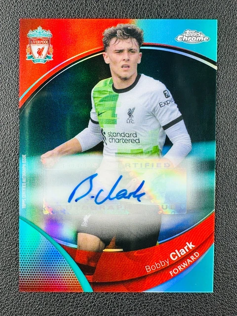 2023-24 TOPPS CHROME Liverpool Bobby Clark Auto Green /99#Z EUR 0,91 ...