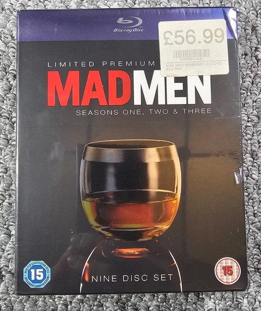 MAD MEN: SEASONS 1-3 Blu-ray (2010) Jon Hamm cert 15 9 discs Fast and ...