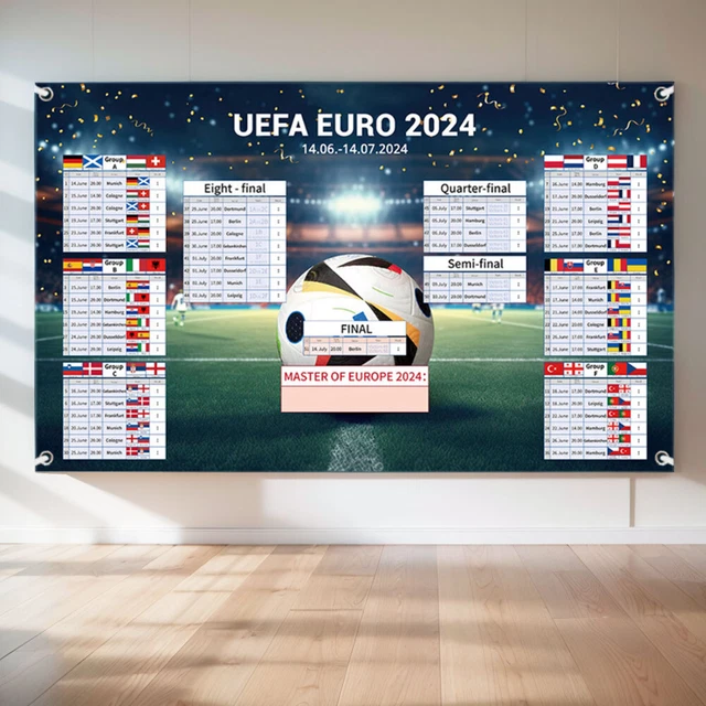 EURO 2024 TOURNAMENT Wallchart Oxford Cloth Schedule Wallchart per ...