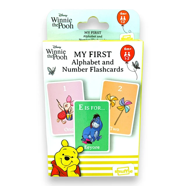 WINNIE THE POOH My First Alphabet and Number Flashcards Disney bear ...