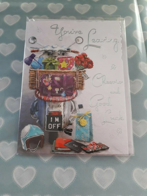 LEAVING CARD YOU'RE Leaving Cheerio And Good Luck £4.25 - PicClick UK