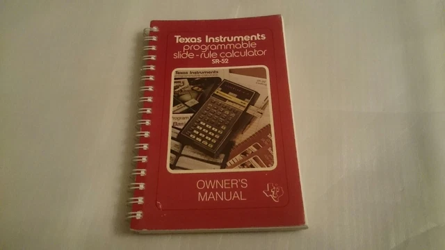 VINTAGE TEXAS INSTRUMENTS Sr-52 Programmable Slide Rule Calculator Manual $24.99 - PicClick AU