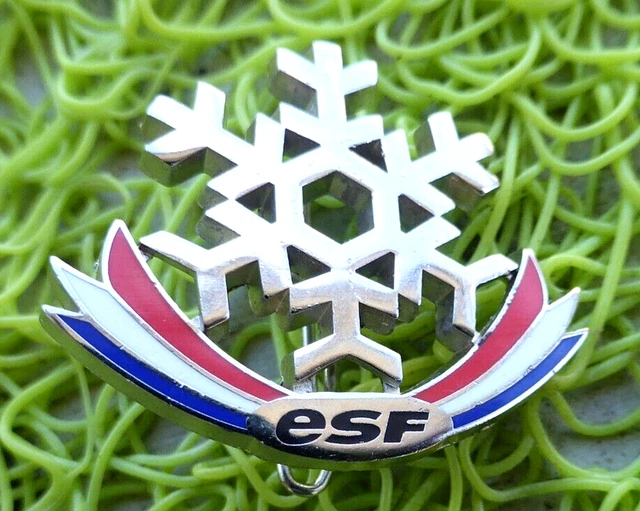 BROCHE SKI FLOCON / Esf Club 0 Etoile Insigne Nouvelle Version Medaille ...