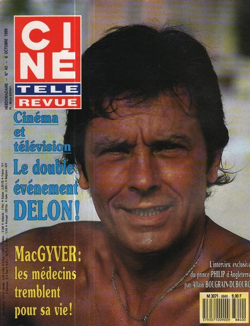 COUVERTURE MAGAZINE COVERAGE Ciné Revue Alain Delon EUR 3,00 - PicClick FR