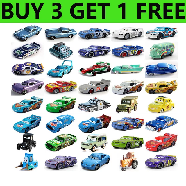 DISNEY PIXAR CARS Diecast Model Car 1:55 Lot Loose Toys Kids Lightning ...