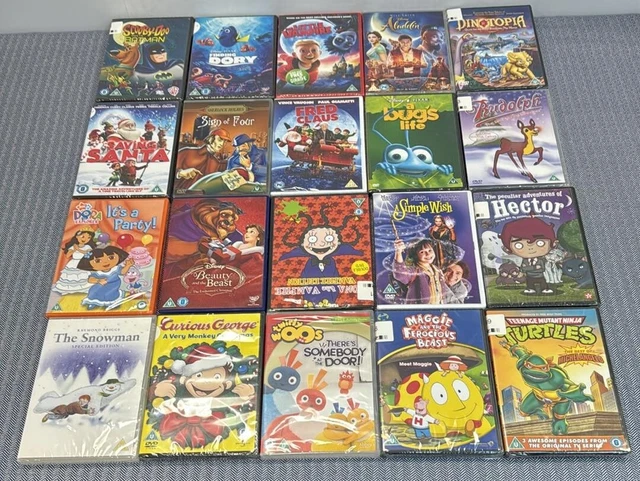 WHOLESALE 20 CHILDREN'S Kids cartoon movies DVD's | Job Lot £14.99 ...