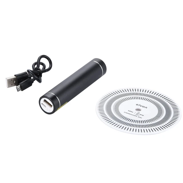TURNTABLE LP RECORD Stroboscopic Speed Strobe Light+Tachometer Disc ...