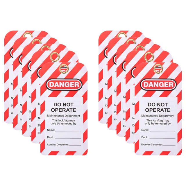 10 PCS MAINTENANCE Door Tags Repair with Wire Danger Warning $25.50 ...