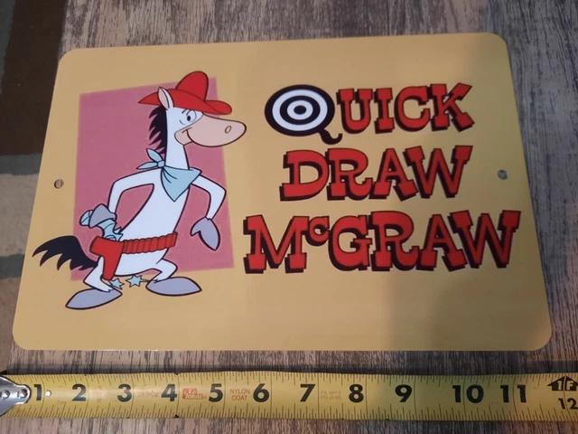 QUICK DRAW MCGRAW 8x12 Metal Wall Sign Classic Cartoon £18.83 - PicClick UK